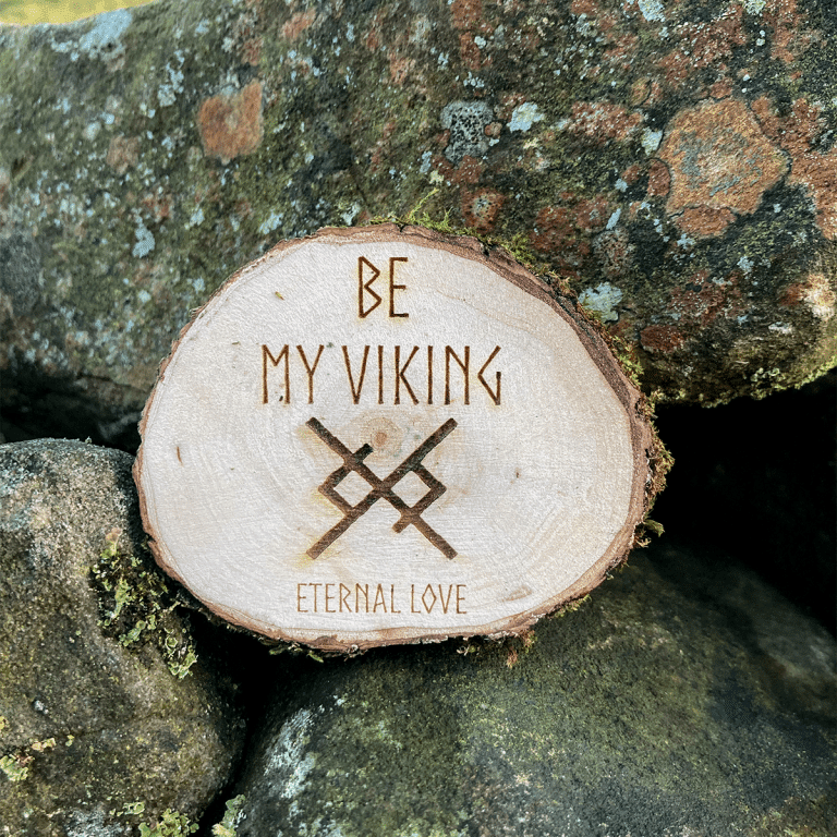 Be My Viking Eternal Love Rune Wooden Circle - Volga Vikings