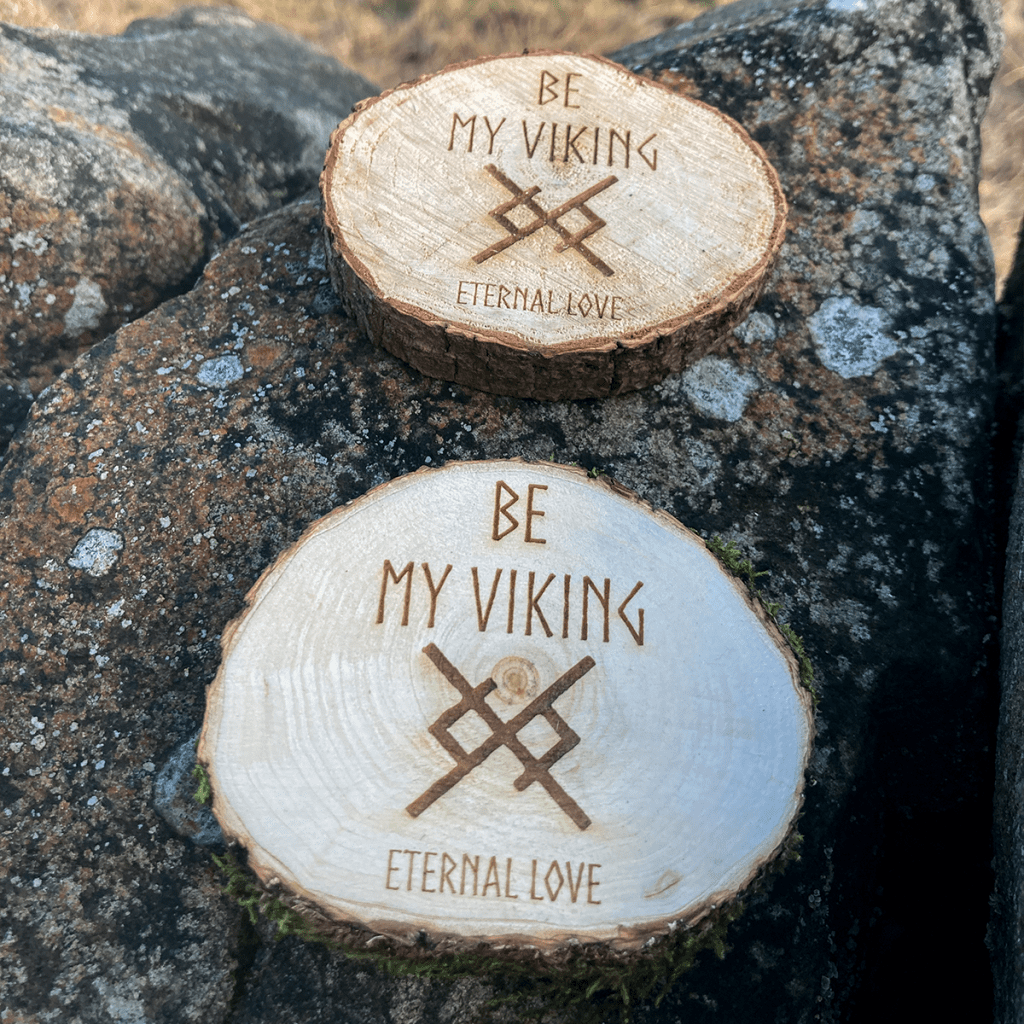 Be My Viking Eternal Love Rune Wooden Token - Volga Vikings