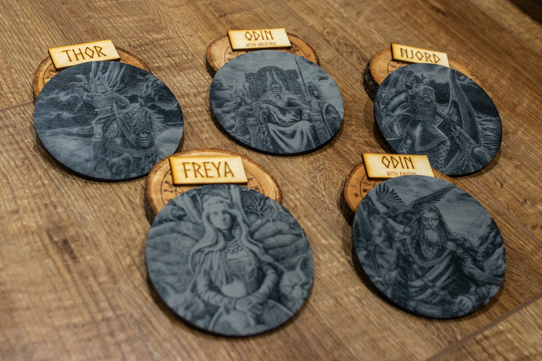Set of 4 Viking Slate Coasters - Volga Vikings