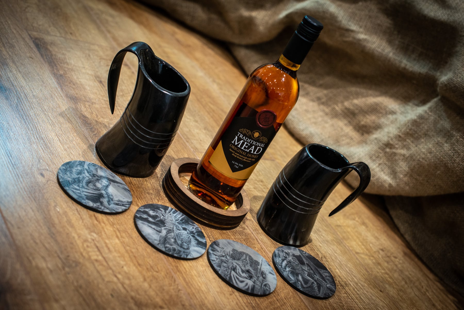 Set of 4 Viking Slate Coasters - Volga Vikings