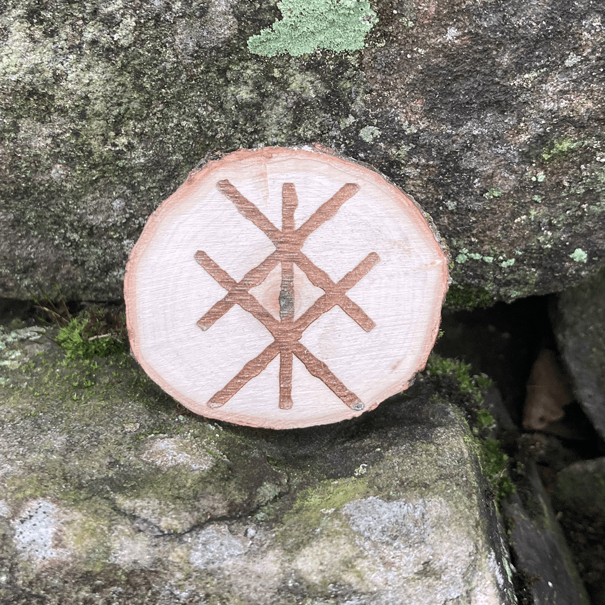 Love Rune Wooden Circle - Volga Vikings